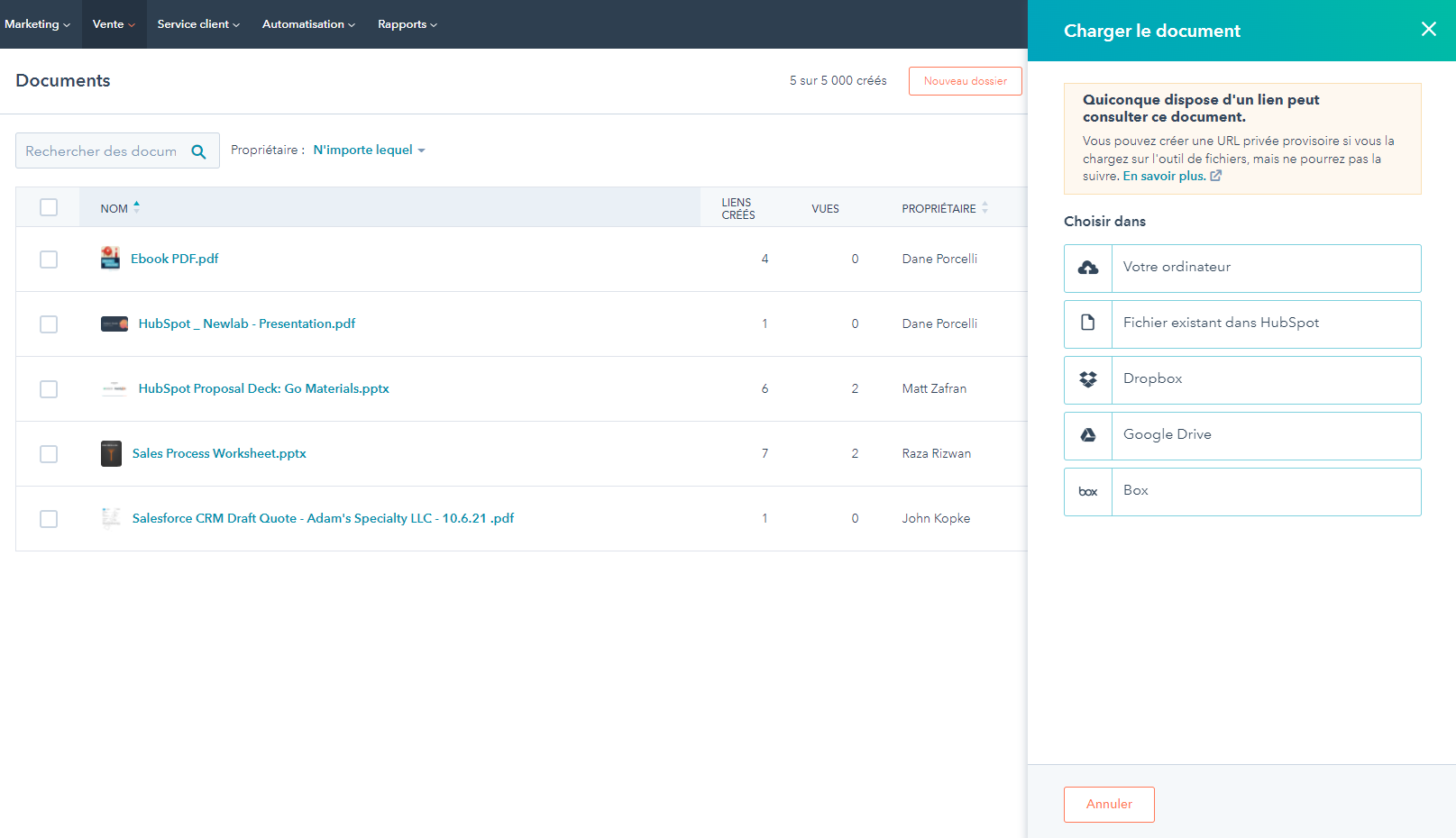 Outil gratuit de gestion des documents commerciaux | HubSpot