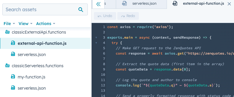 Fonctions sans serveur pour le CMS | HubSpot